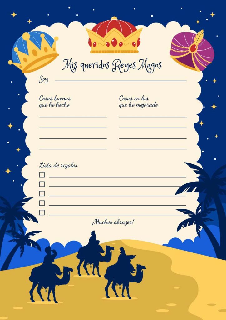 Cartas Reyes Magos para Imprimir 【 15 cartas en PDF